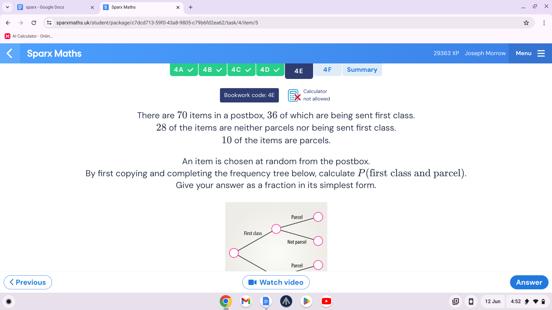 Solved: sparx - Google Docs Sparx Maths X sparxmaths.uk/student/package ...
