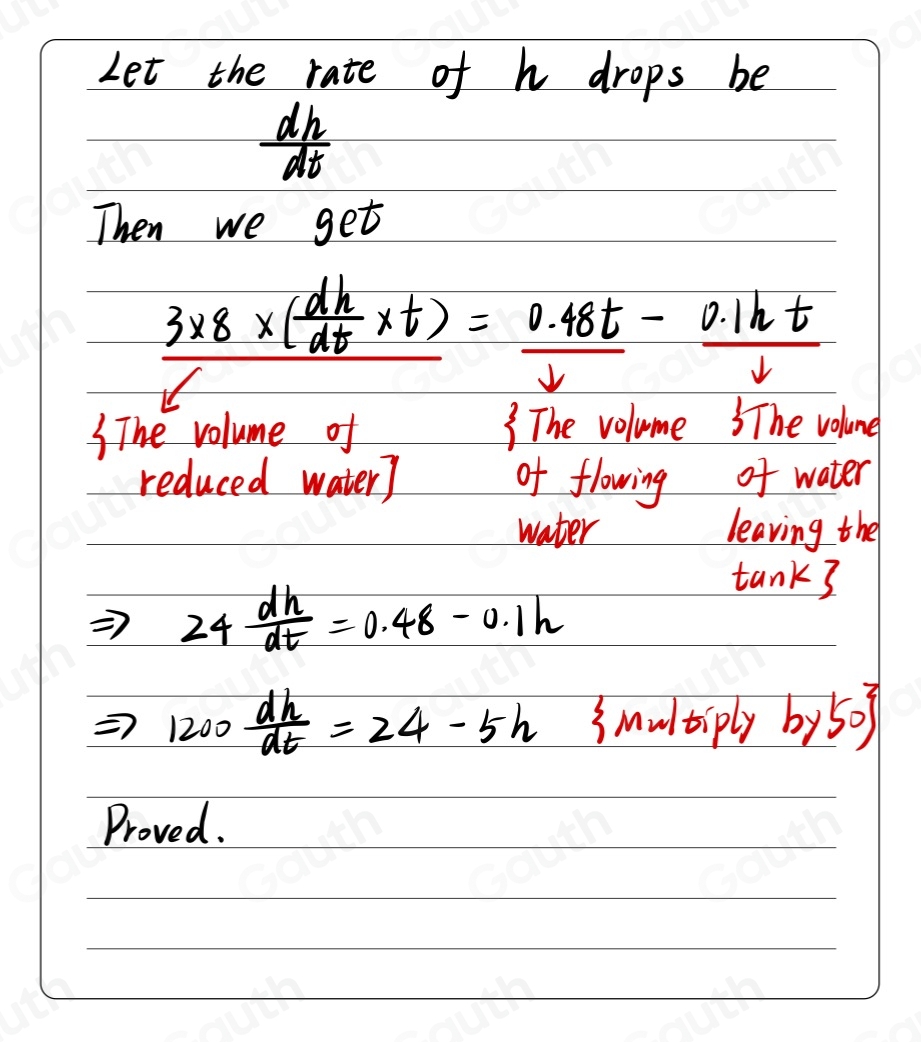 Solved: Figure 5 Water flows at a constant rate into a large tank. The ...