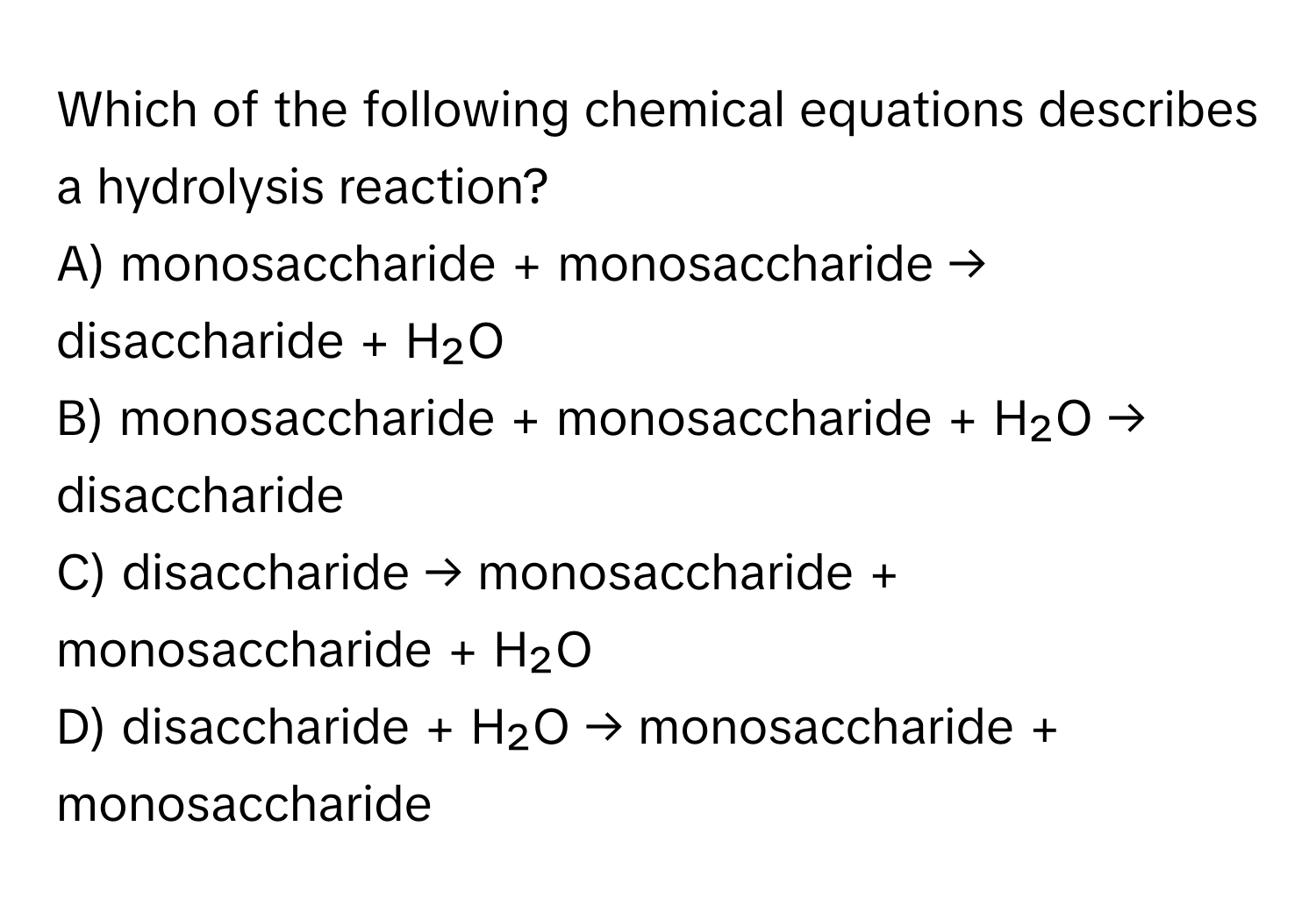 Solved: Which of the following chemical equations describes a ...