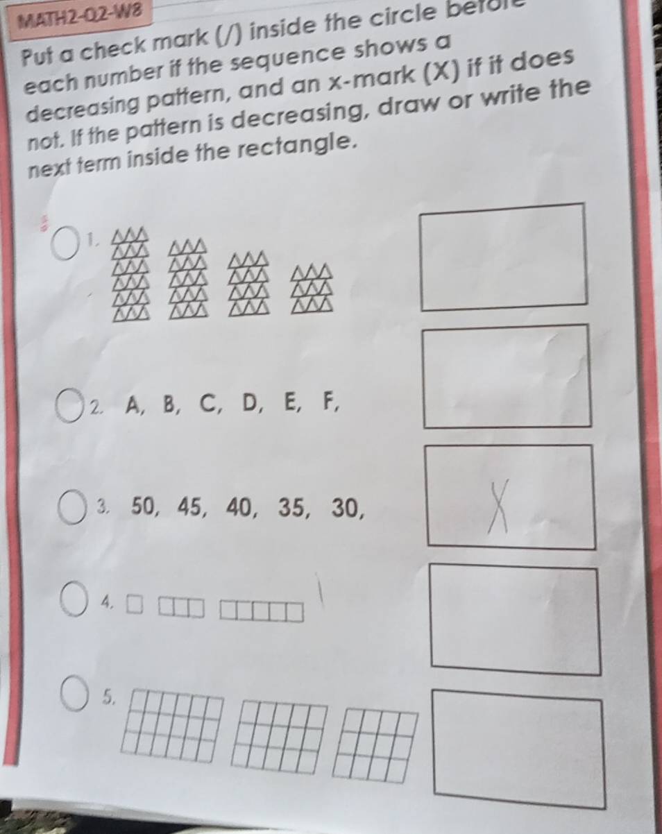 Solved: MATH2-O2-W8 Put a check mark (/) inside the circle betal each ...