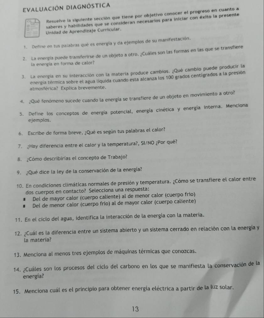 Resuelto:EVALUACIÓN DIAGNÓSTICa Resuelve la siguiente sección que tiene ...