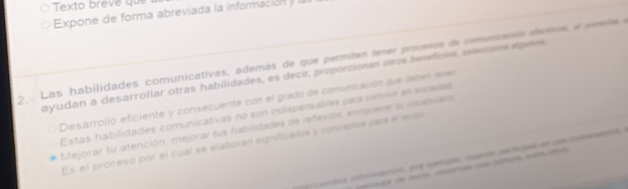 Resuelto:Texto breve que Expone de forma abreviada la información y la ...