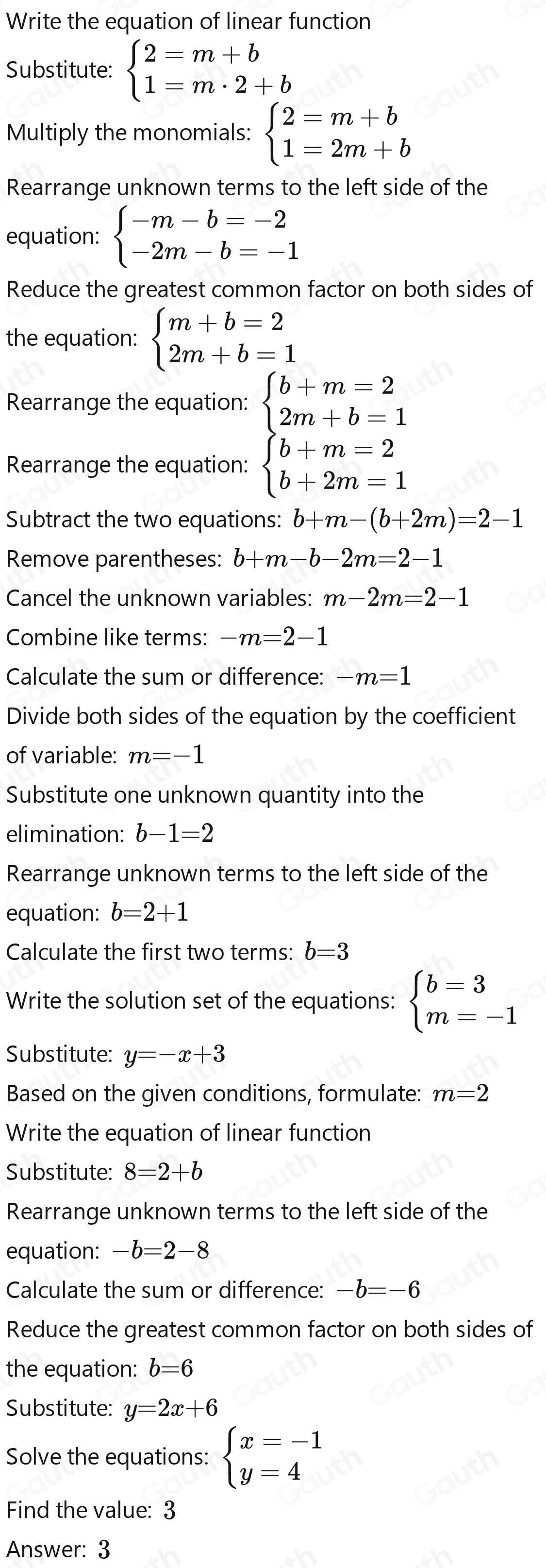 Solved: The graph of a line in the xy -plane has slope 2 and contains ...