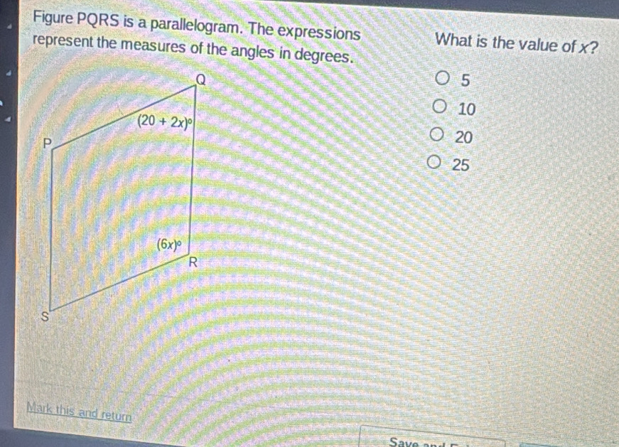 Solved: Figure PQRS is a parallelogram. The expressions What is the ...