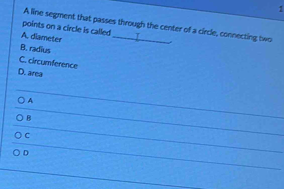 Solved: A line segment that passes through the center of a circle ...