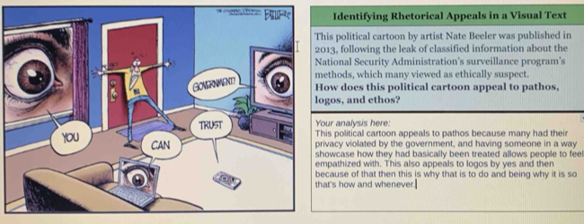 Solved: dentifying Rhetorical Appeals in a Visual Text political ...
