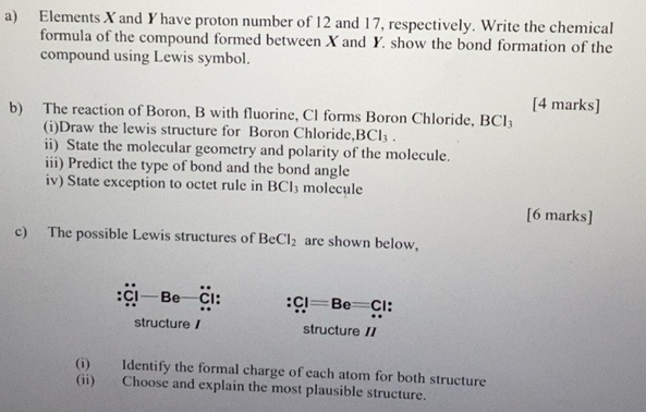 Selesai:Elements Xand Y have proton number of 12 and 17, respectively ...