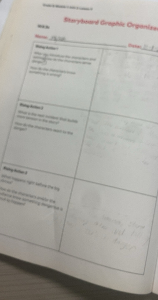 Solved: = 3 Staryboard Graphic Organize wa s Nonse_ Data Miley Arton ...