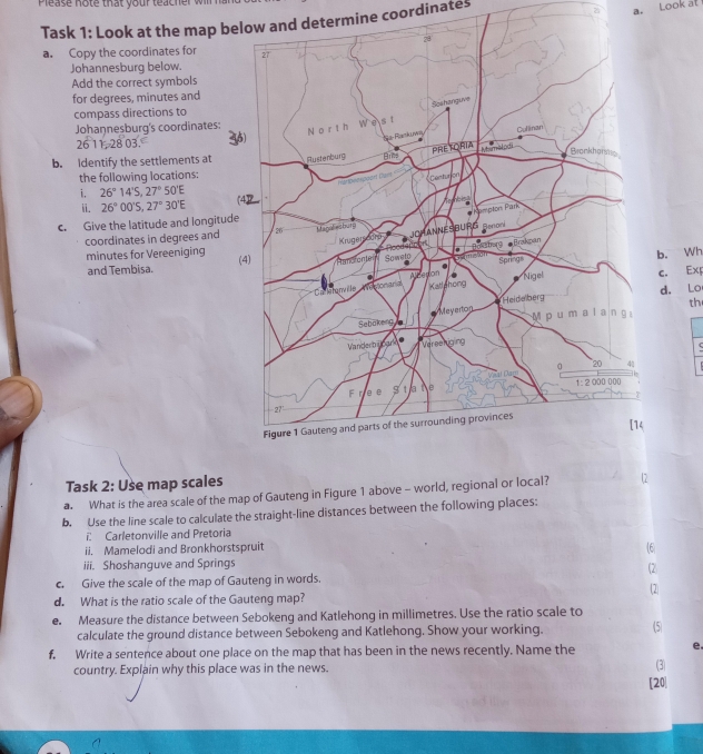 Solved: a se no te tha t your tea ch e Task 1: Look at the map below ...