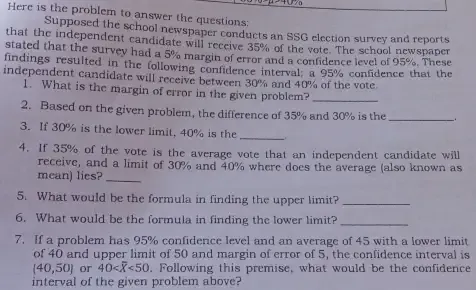 Solved: Here is the problem to answer the questions: Supposed the ...