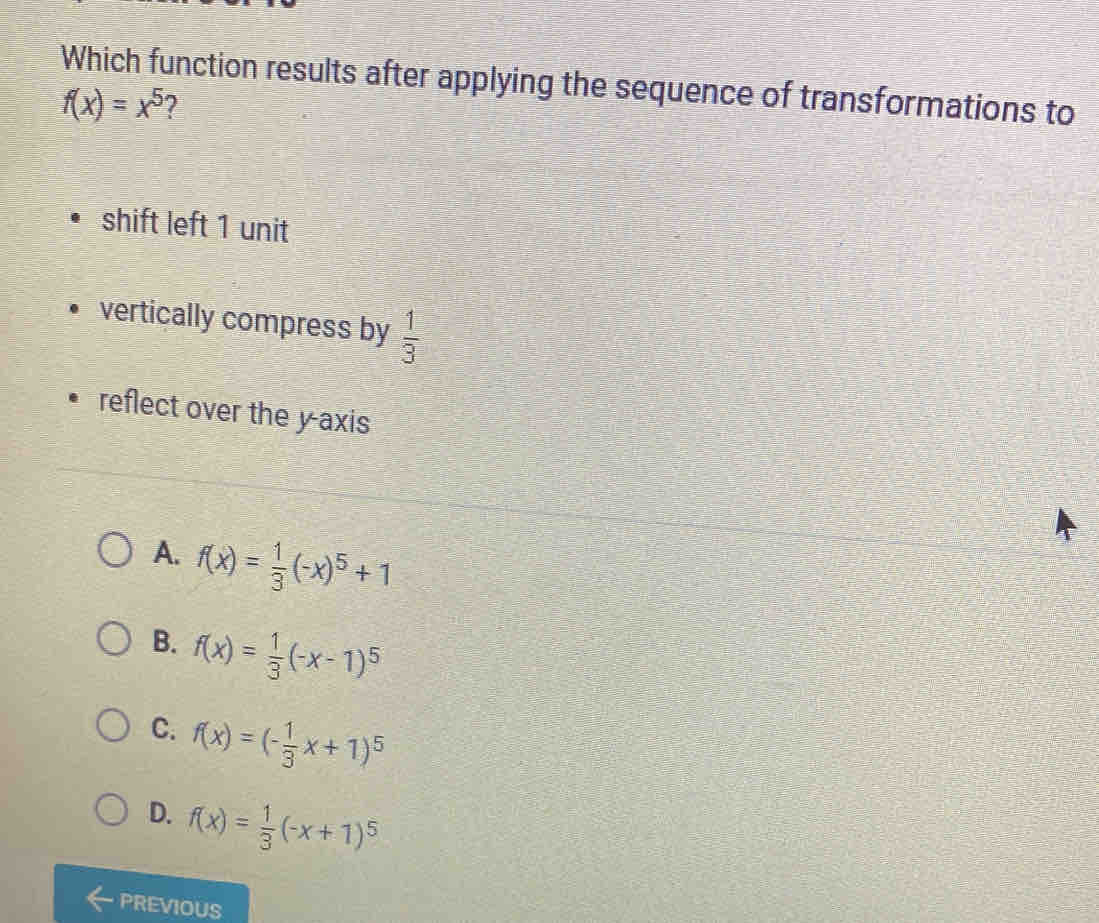 Solved: Which function results after applying the sequence of ...