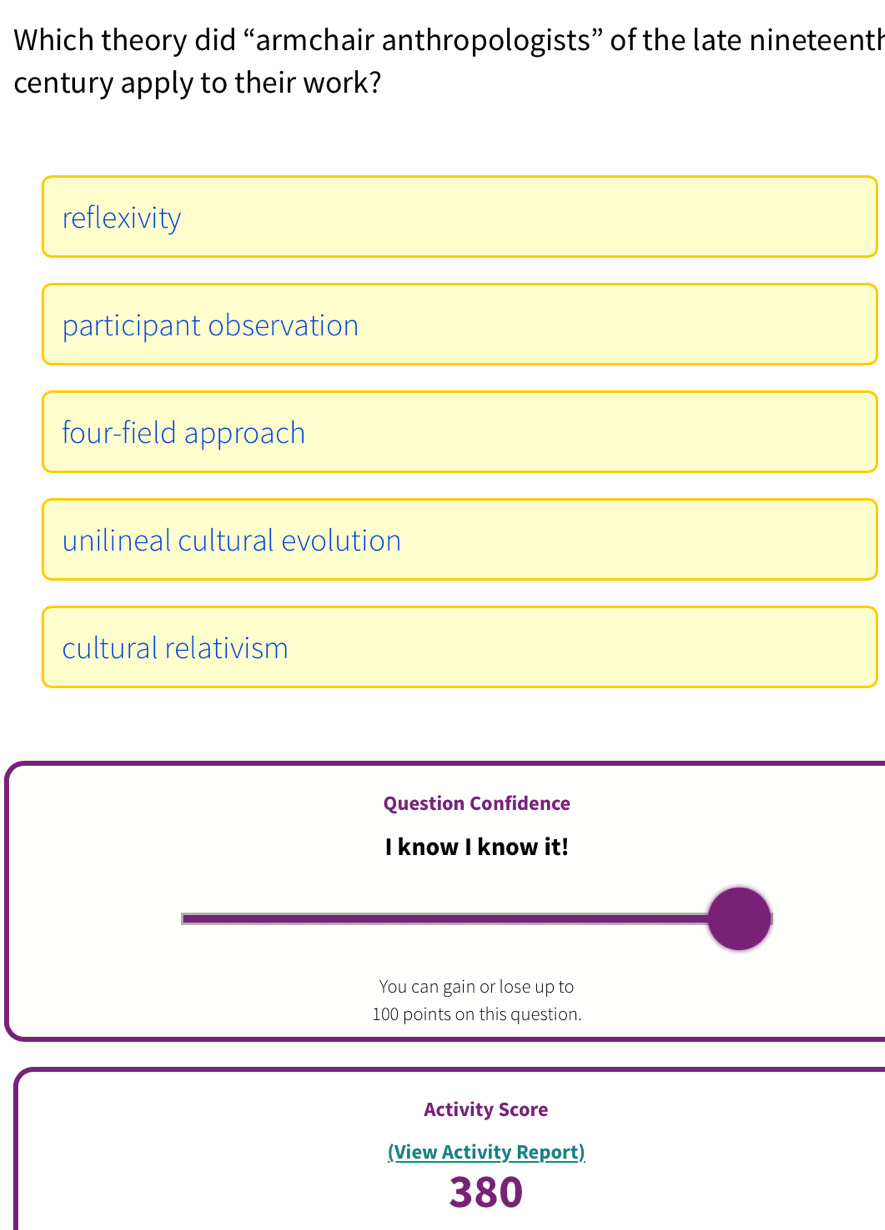 Solved: Which theory did “armchair anthropologists” of the late ...