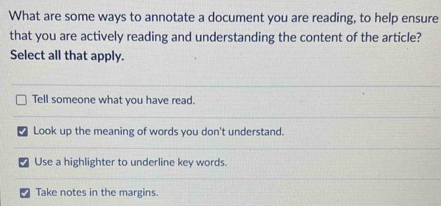 Solved: What are some ways to annotate a document you are reading, to ...