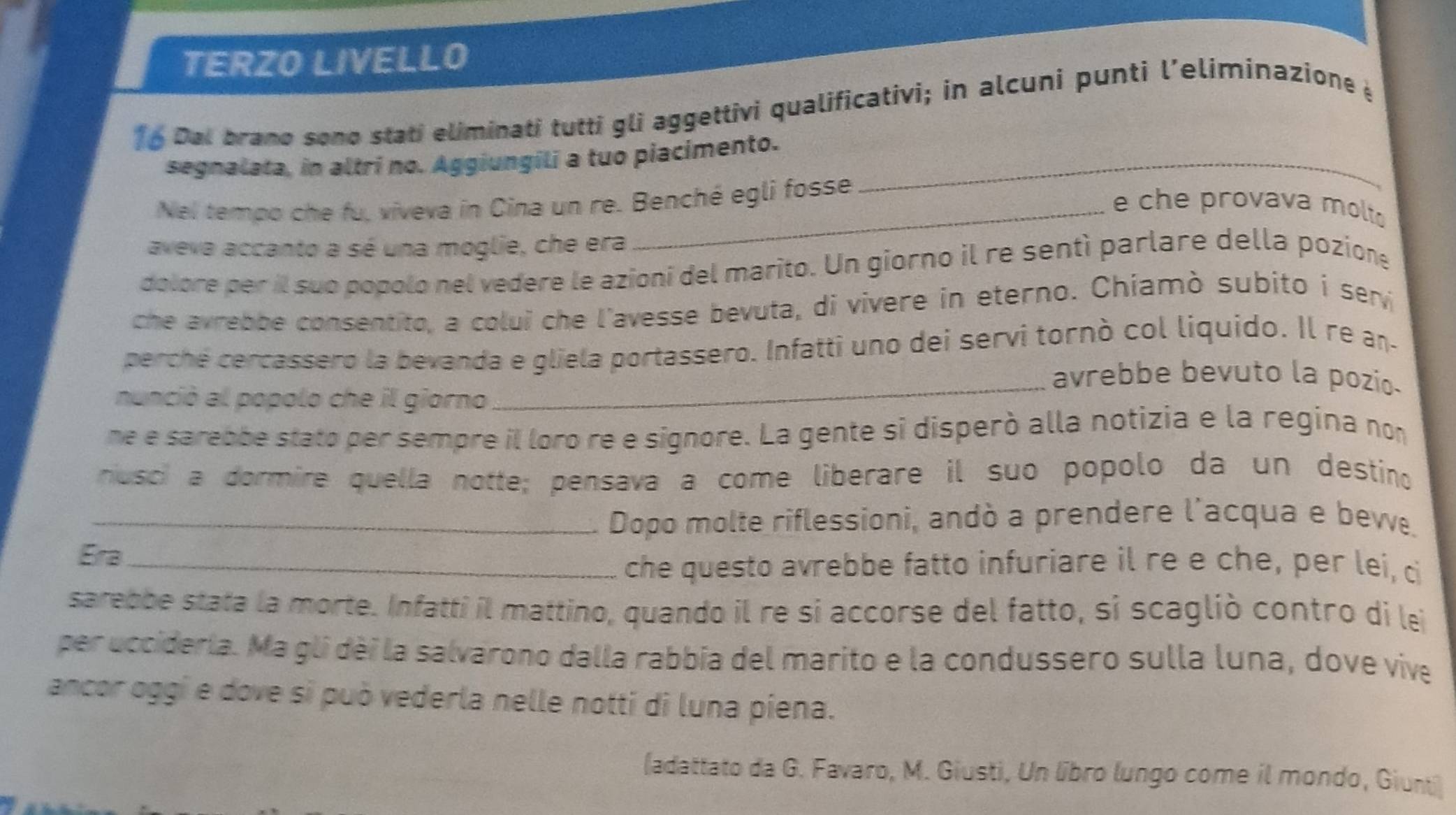 Risolto:TERZO LIVELLO 6 Del brano sono stati eliminati tutti gli ...