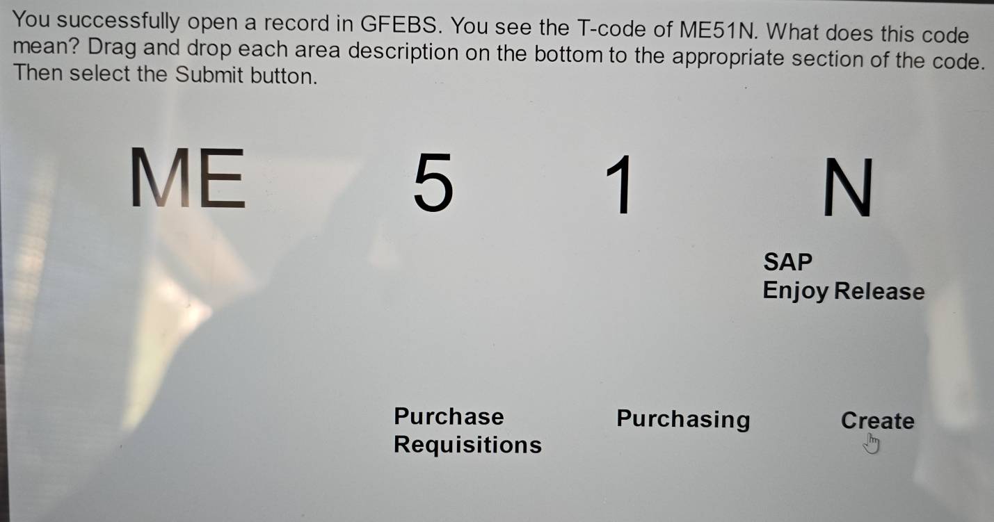 Solved: You successfully open a record in GFEBS. You see the T -code of ...