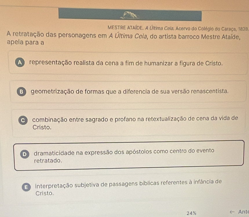 Resolvido:MESTRE ATAÍDE. A Última Cela. Acervo do Colégio do Caraça ...