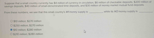 Solved: Suppose that a small country currently has $4 million of ...