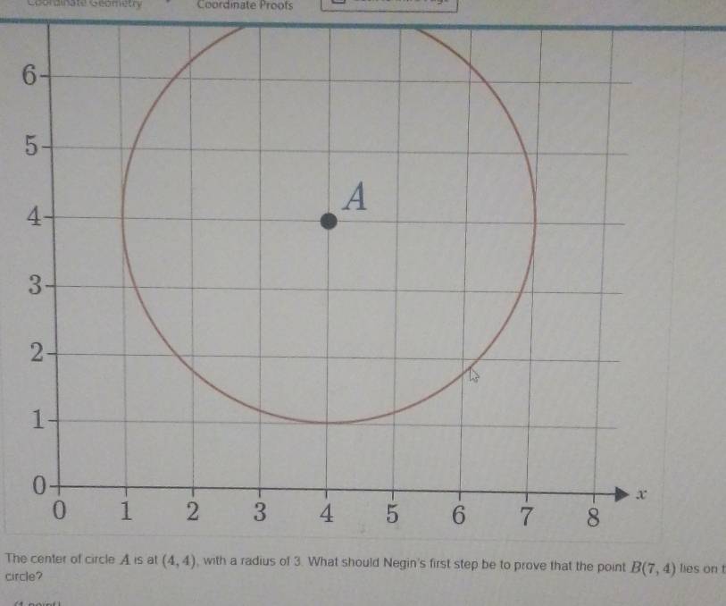 Solved: Géorainate Géometry Coordinate Proofs 6 5 The center of circle ...