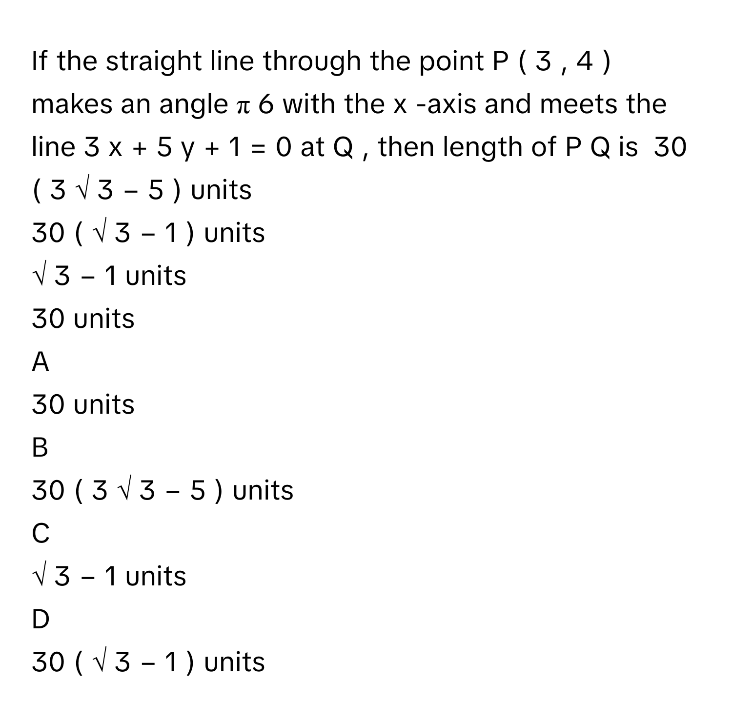 Solved: If the straight line through the point P ( 3 , 4 ) makes an ...
