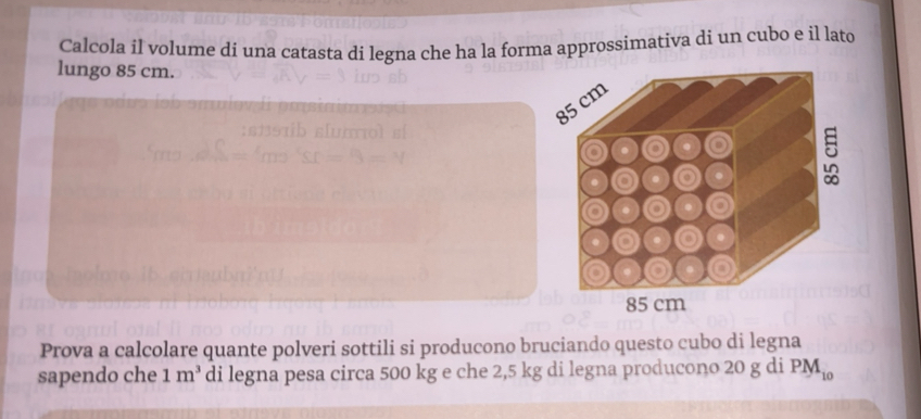 Risolto:Calcola íl volume di una catasta di legna che ha la forma ...