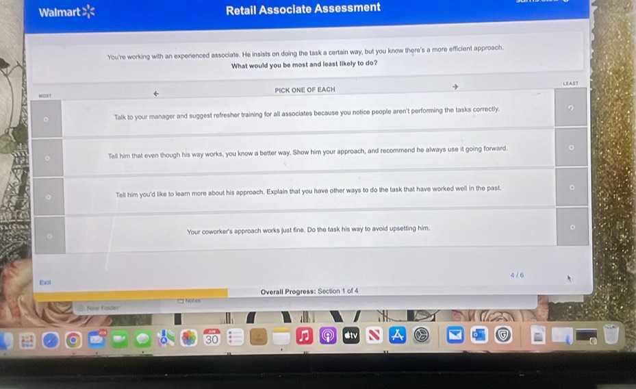 Solved: Walmart Retail Associate Assessment You're working with an ...