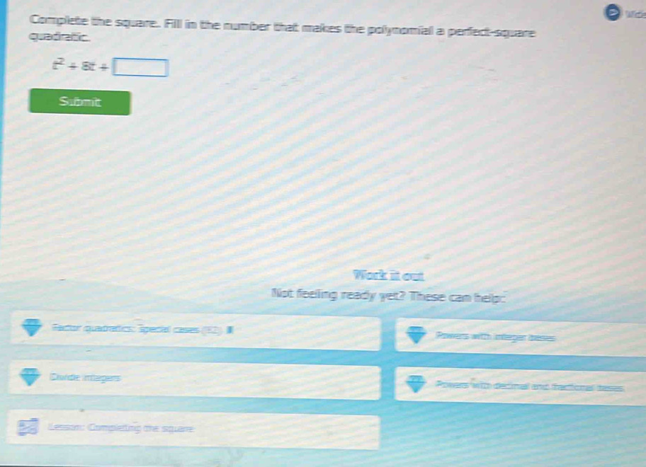 Solved: a Complete the square. Fill in the number that makes the ...