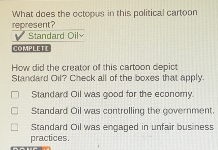 Solved: What does the octopus in this political cartoon represent ...