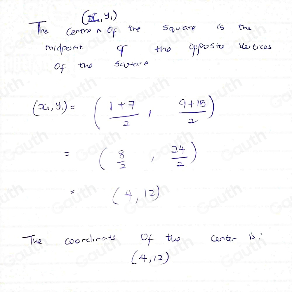 Solved: Shape ABCD, shown below, is a square. Work out the coordinates ...