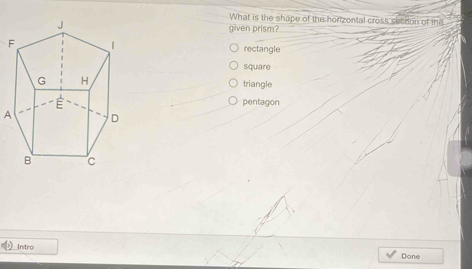 Solved: What is the shape of the horizontal cross section of the given ...