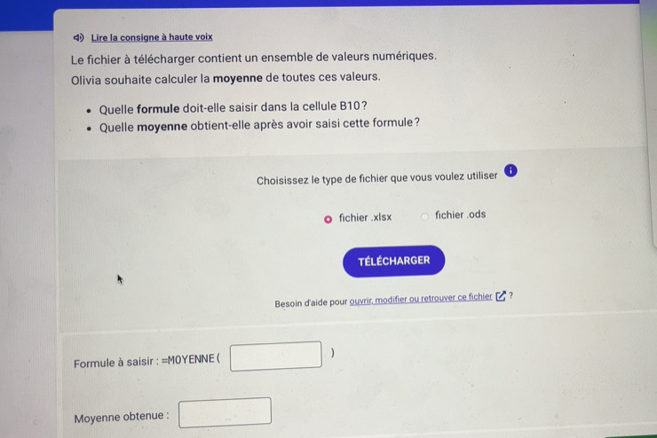 Résolu :Lire la consigne à haute voix Le fichier à télécharger contient ...