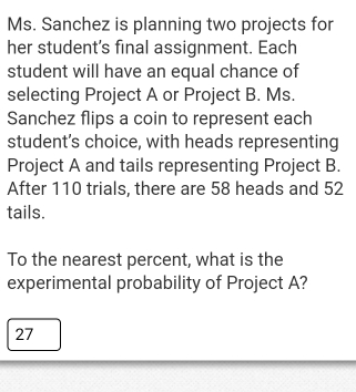 Solved: Ms. Sanchez is planning two projects for her student's final ...
