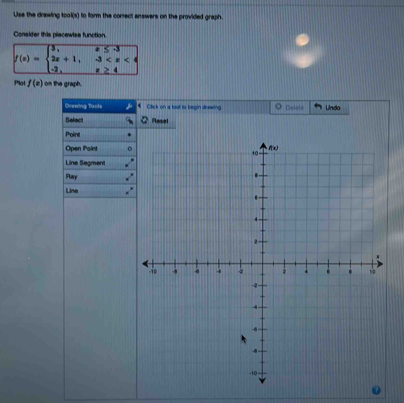 Solved: Use the drawing tool(s) to form the correct answers on the provided graph. Consider this ...