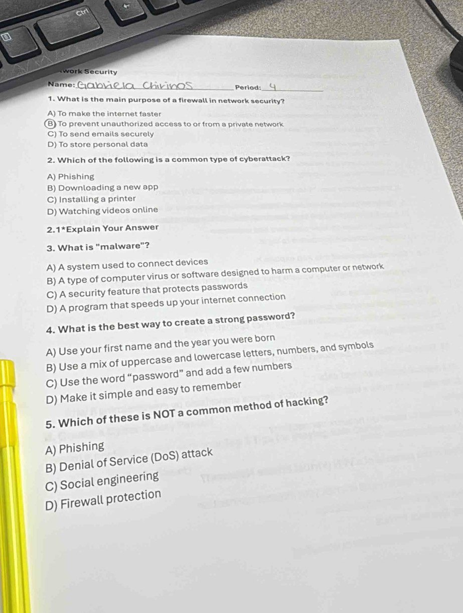 Solved: Ctrl work Security Name:_ Period:_ 1. What is the main purpose ...