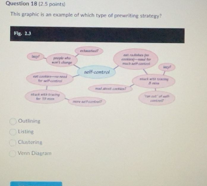 Solved: This graphic is an example of which type of prewriting strategy ...