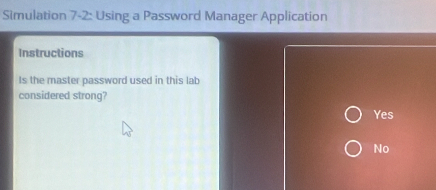 Solved Simulation 7 2 Using A Password Manager Application Instructions Is The Master Password
