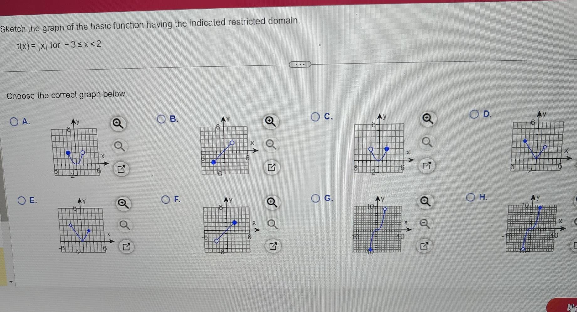 Solved: Sketch the graph of the basic function having the indicated ...