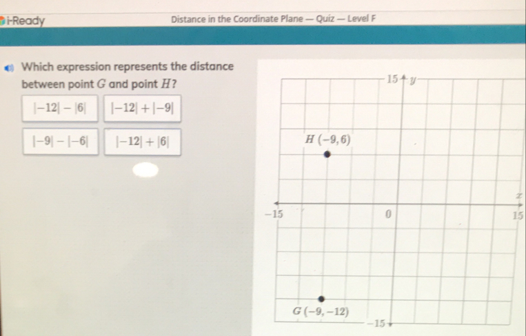 Solved: i-Ready Distance in the Coordinate Plane — Quiz — Level F Which ...