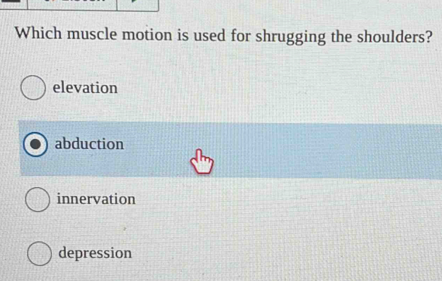 Solved: Which muscle motion is used for shrugging the shoulders ...