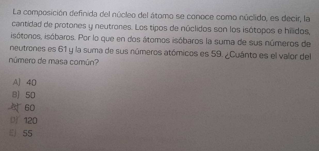 Resuelto:La composición definida del núcleo del átomo se conoce como ...