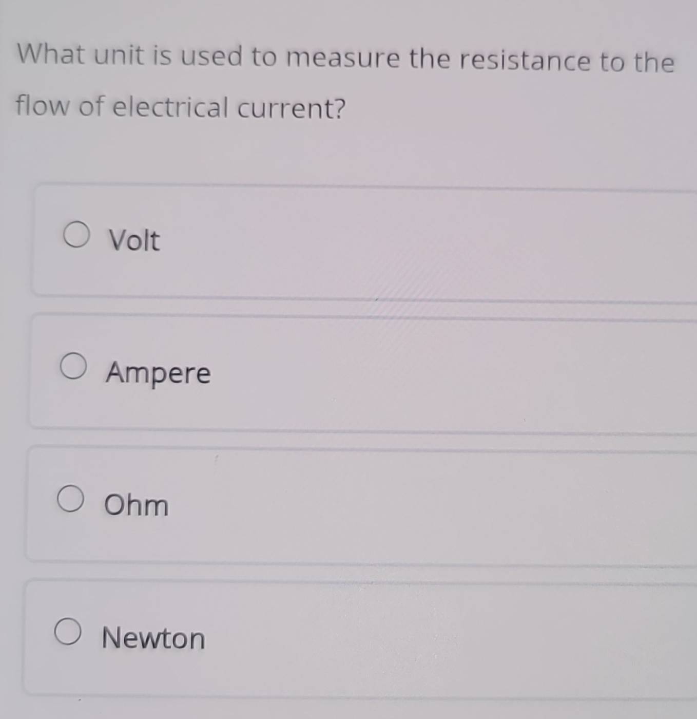 Solved: What unit is used to measure the resistance to the flow of ...