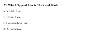Solved: Which Type of Line is Thick and Black a. Visible Line b. Center ...