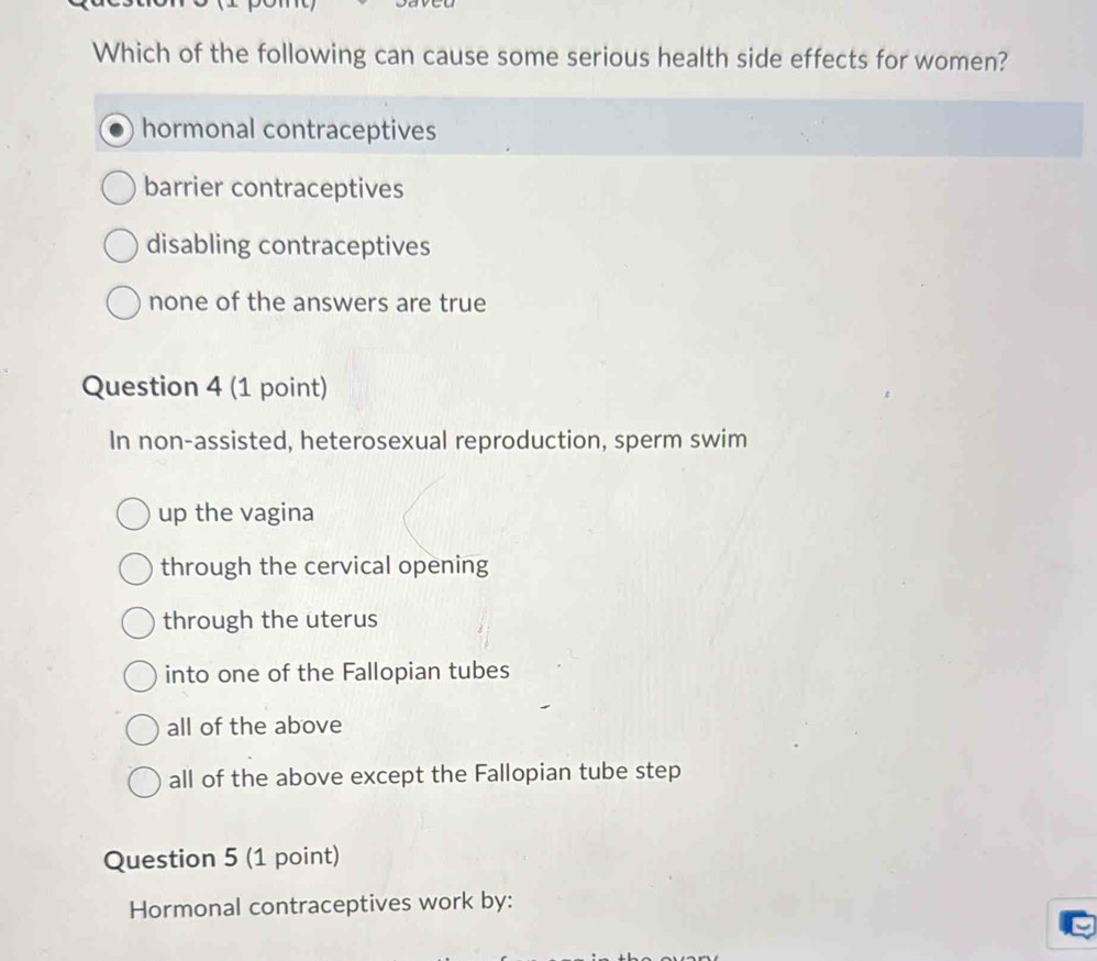 Solved: Which of the following can cause some serious health side ...