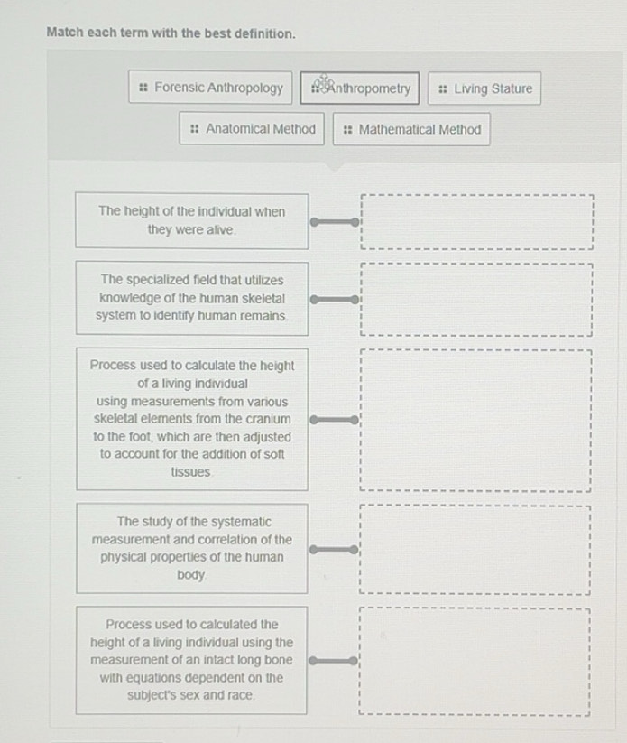 Solved: Match each term with the best definition. # Forensic ...