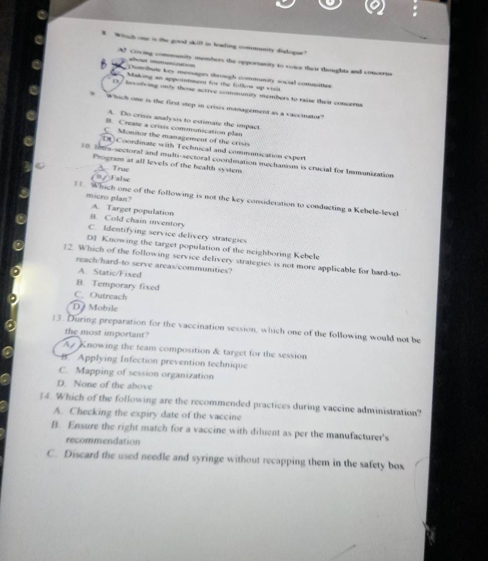 Résolu :Which one is the good skill in leading community dialogue ...