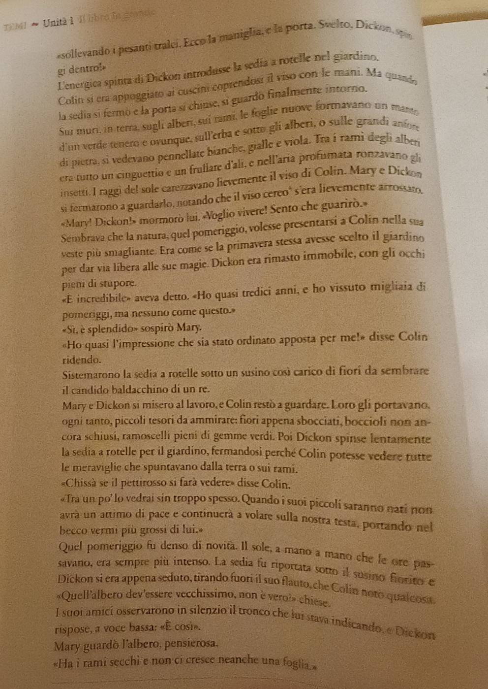 Risolto:TEMI - Unità I Il libre in grndo asollevando i pesantí traleí ...