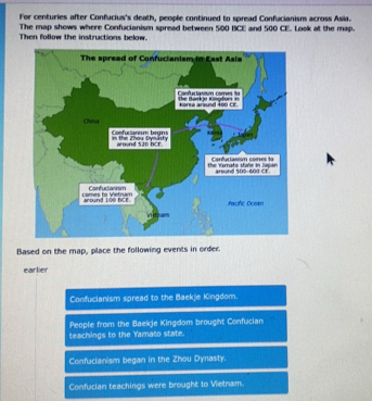 Solved: For centuries after Confucius's death, people continued to ...