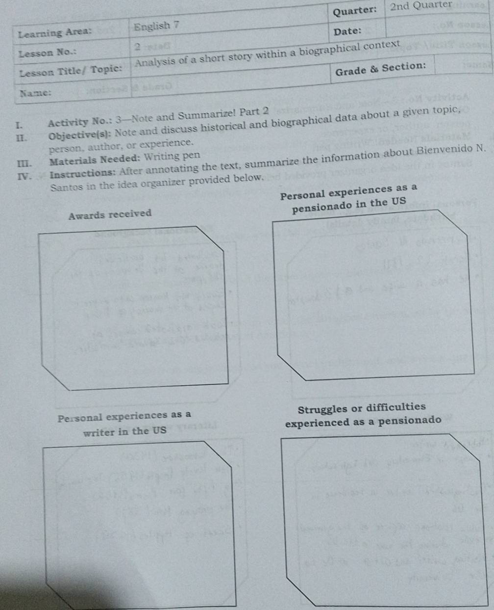 Solved: Quarter I. Activity No.: 3—Note and S II. Objective(s): Note and discuss historical and ...