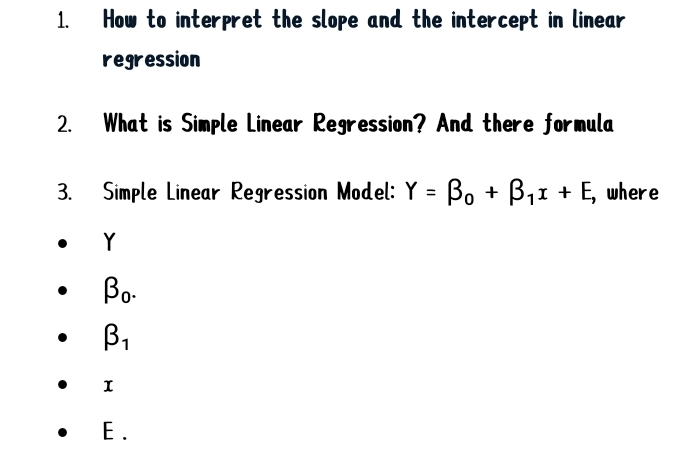 Résolu :How to interpret the slope and the intercept in linear ...