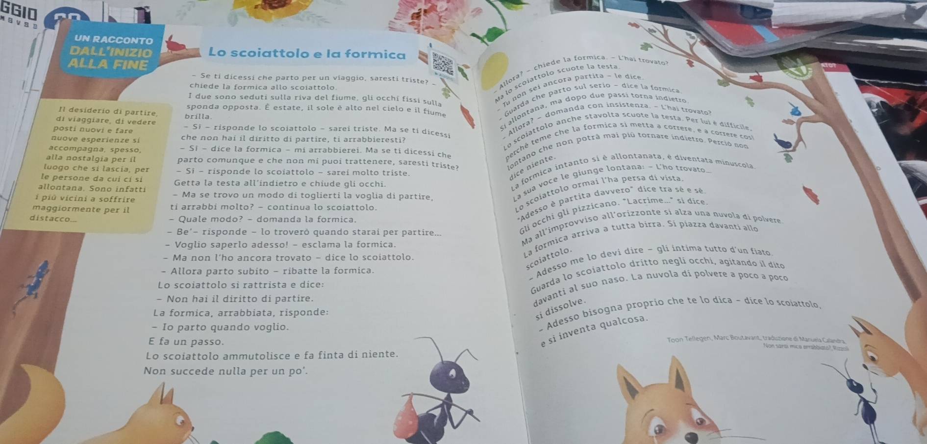 Risolto:GGIO UN RACCONTO DALL'INIZIO Lo scoiattolo e la formica ALLA ...