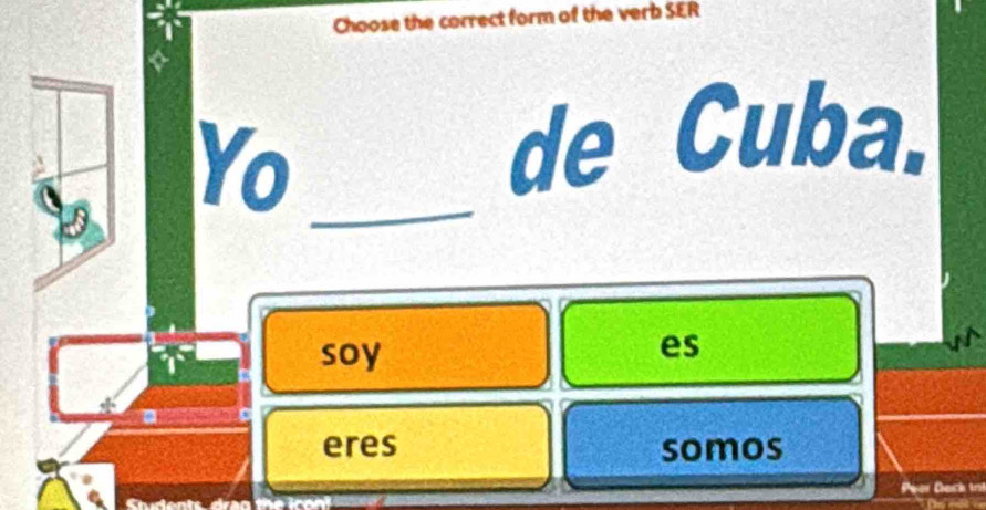 Solved: Choose the correct form of the verb SER Yo_ de Cuba. soy es ...
